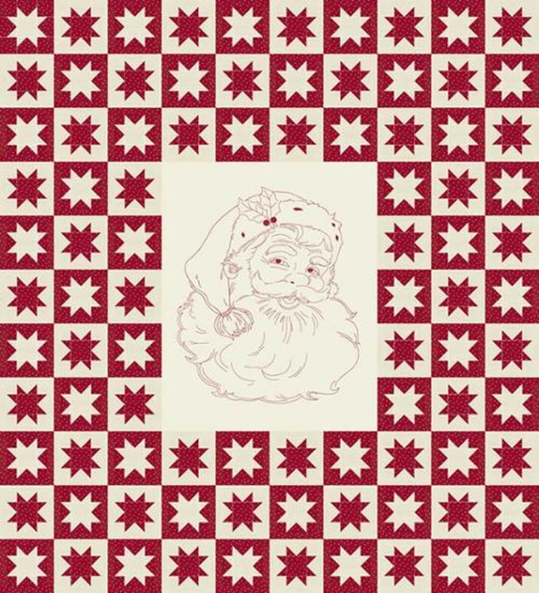 Starring Santa Quilt Pattern by Primitive Gatherings - Finished Size 80 ...
