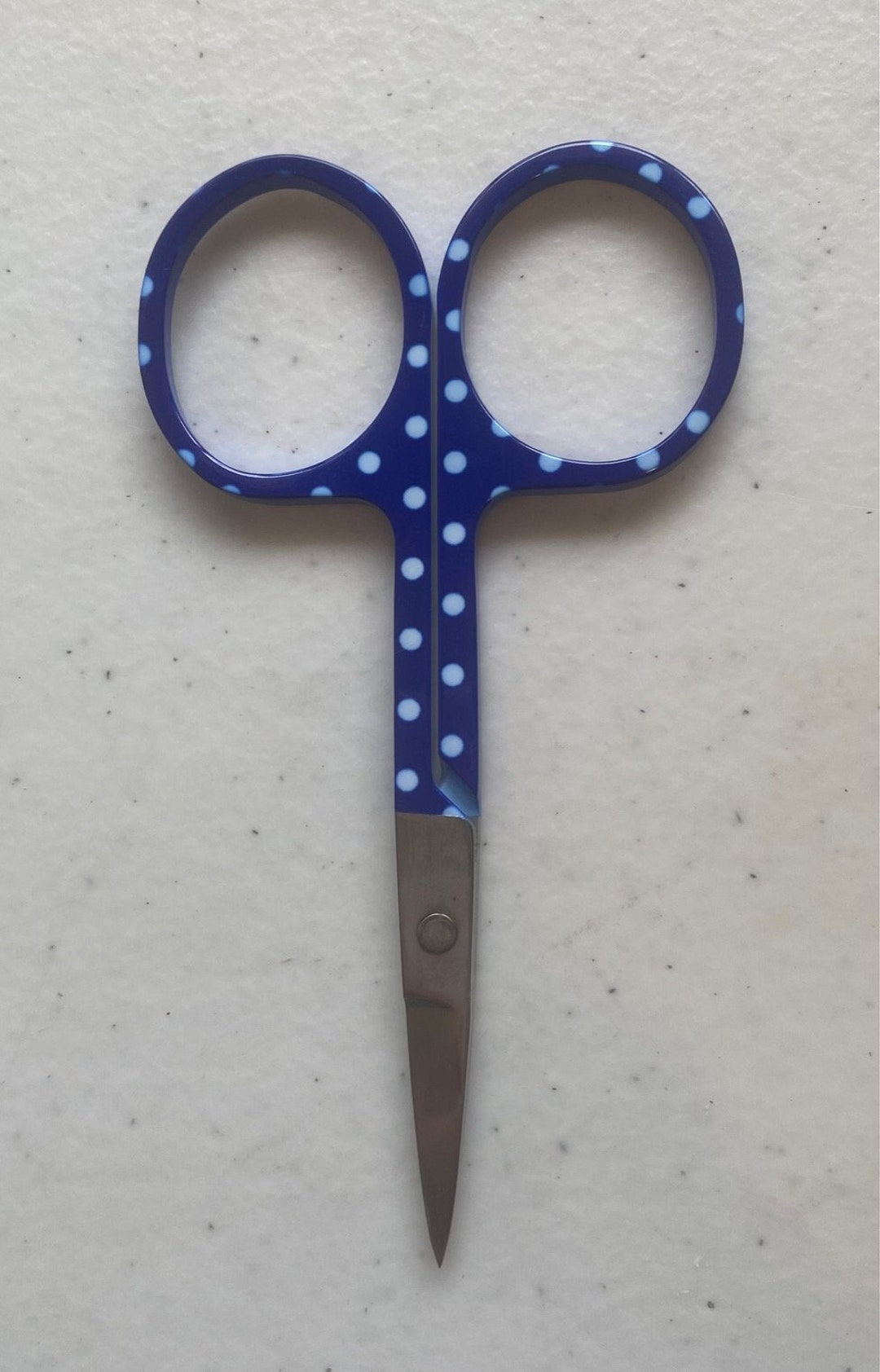 Embroidery Scissors With Polka Dots - Royal Blue With White Dots - 3 1/ ...