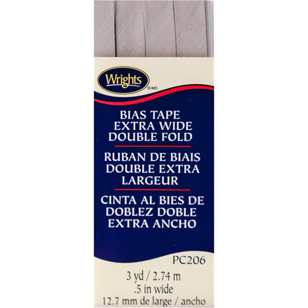 Extra Wide Double Fold Bias Tape - by Wrights - 1/2 Inch - 55 Polyester ...