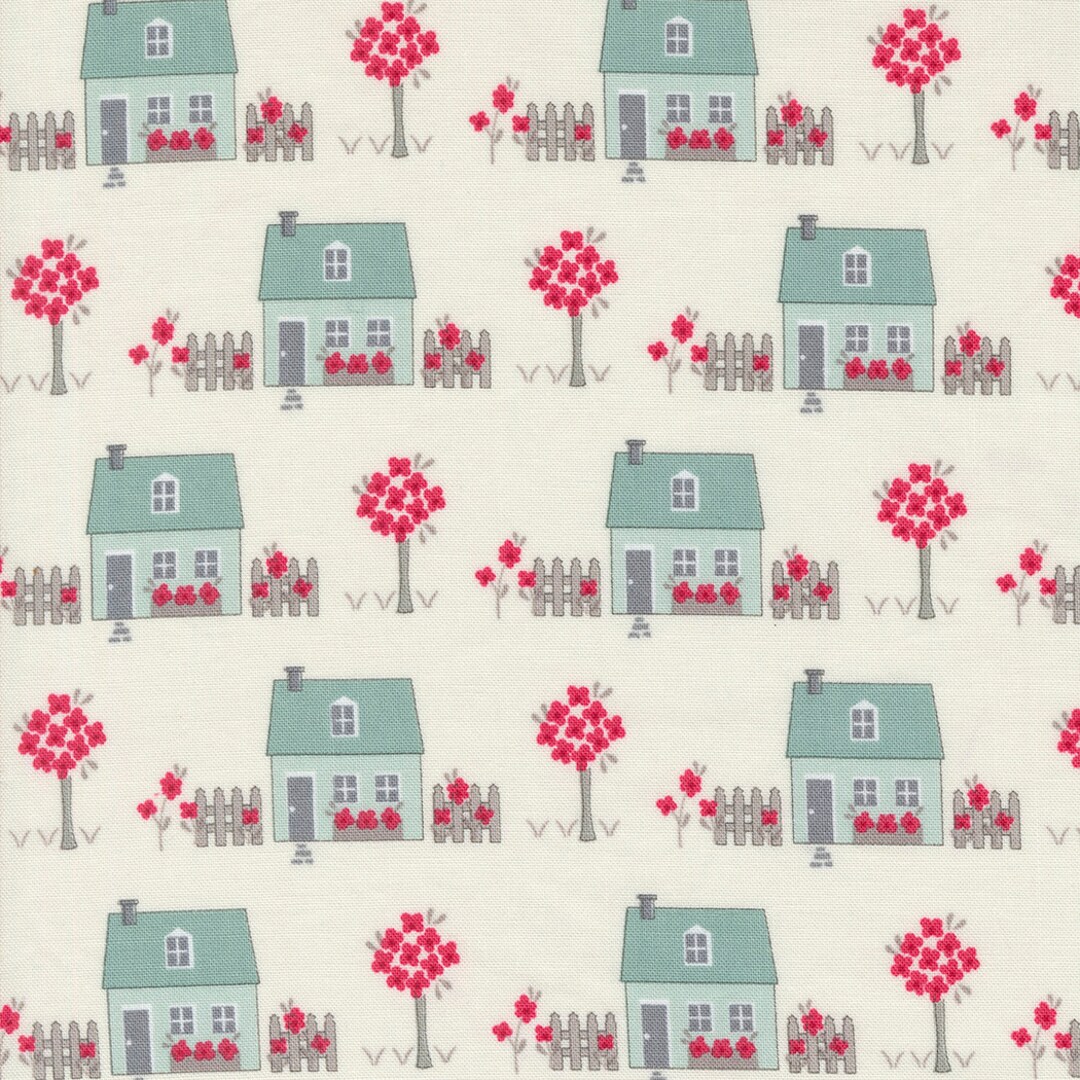 Moda Fabric My Summer House by Bunny Hill Designs for Moda Ivory ...