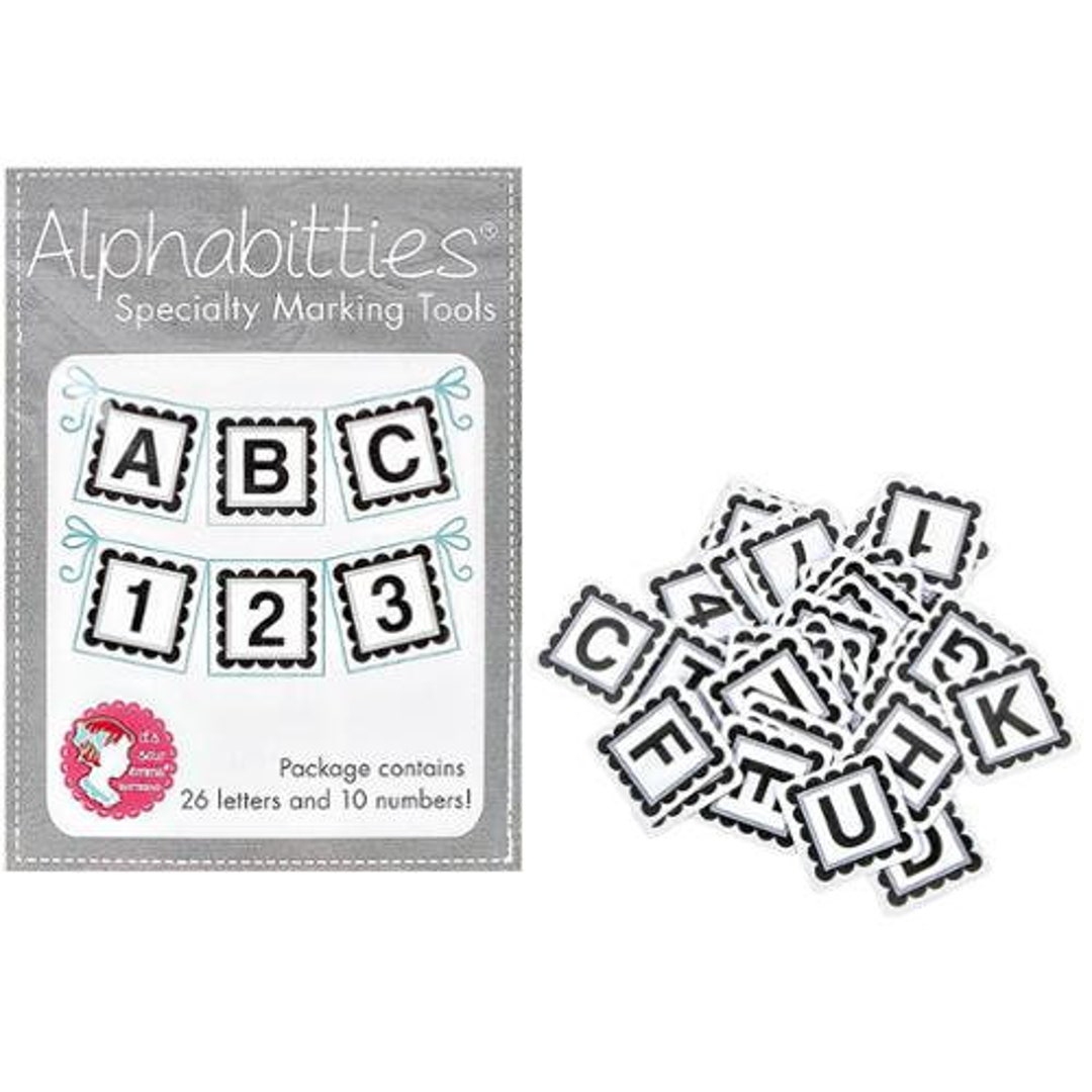 It's Sew Emma Alphabitties - Gray - Little Plastic Number and Alphabet ...