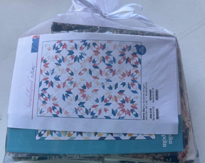 Same Sky Quilt Kit With Sandalwood Fabric by 3 Sisters - Pattern by Modernly Morgan 60"x80 ...