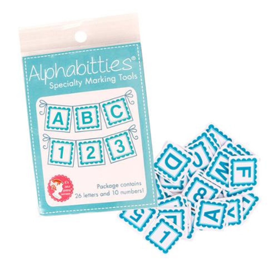 It's Sew Emma Alphabitties - Blue - Little Plastic Number and Alphabet ...