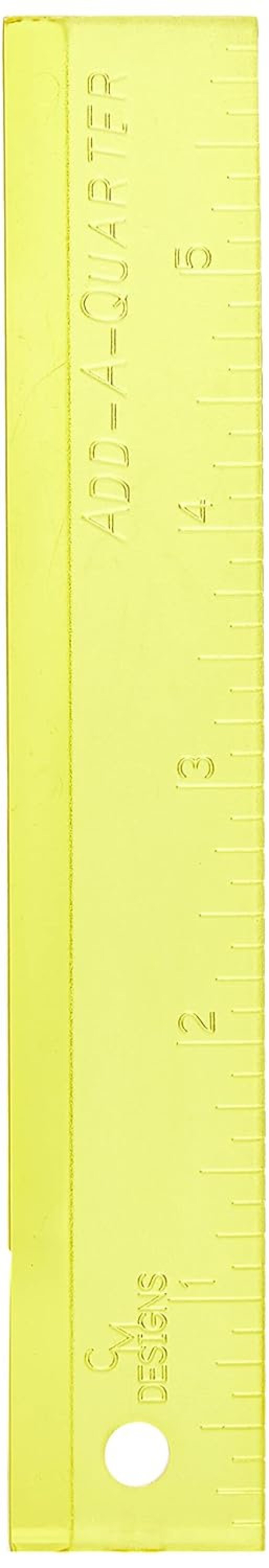 CM Designs Add a Quarter Ruler - Yellow Ruler With 1/4 Lip for Paper ...