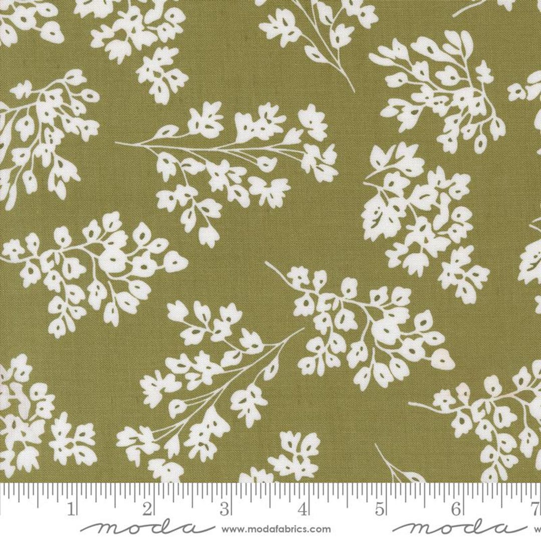 Moda Fabric - Botany - by Alli K Designs - 11555 17 - 1/2 Yard - Green ...