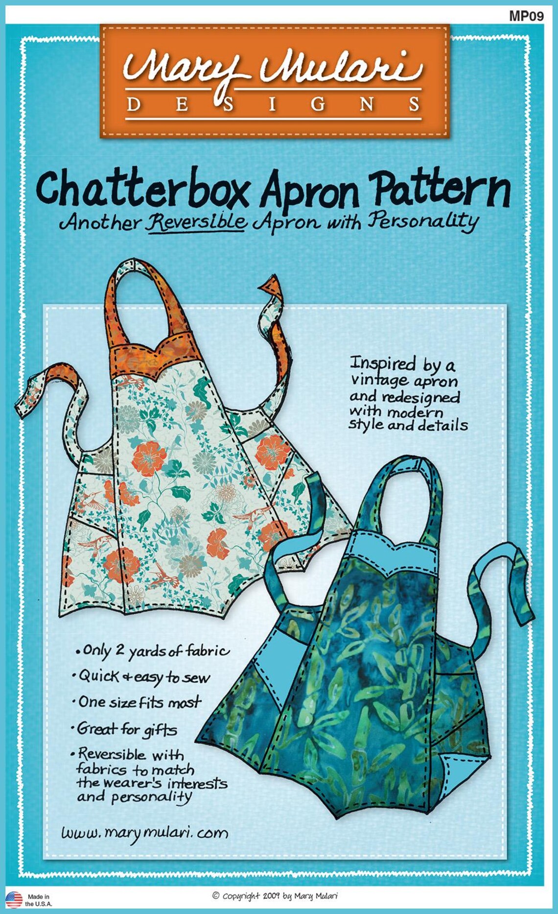 Chatterbox Apron Pattern - by Mary Mulari - One Size Fits Most - Paper ...