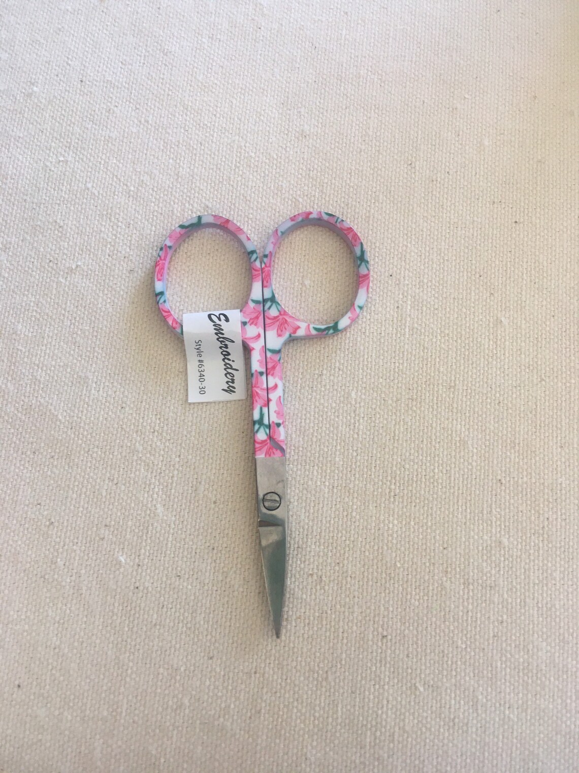 Embroidery Scissors With Pink Floral Motif - Etsy
