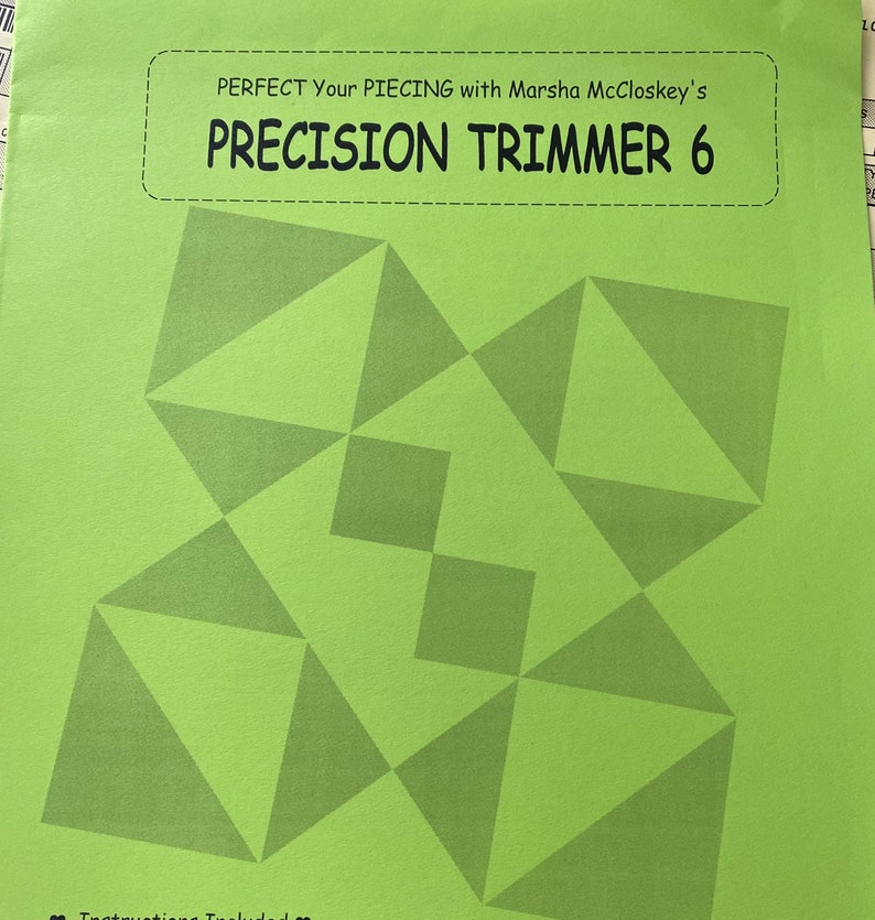 Precision Trimmer 6 Clear Ruler by Marsha Mccloskey 6 1/2 | Etsy