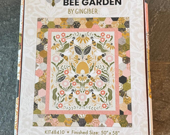 Bee Garden Boxed Quilt Kit With Fabric by Gingiber for Moda - Pattern ...