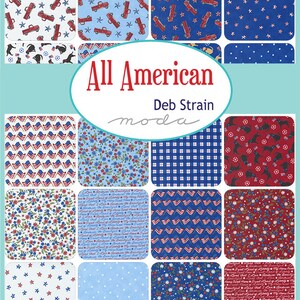 Moda Fabric Panel - All American by Deb Strain for Moda - 56020 11 ...