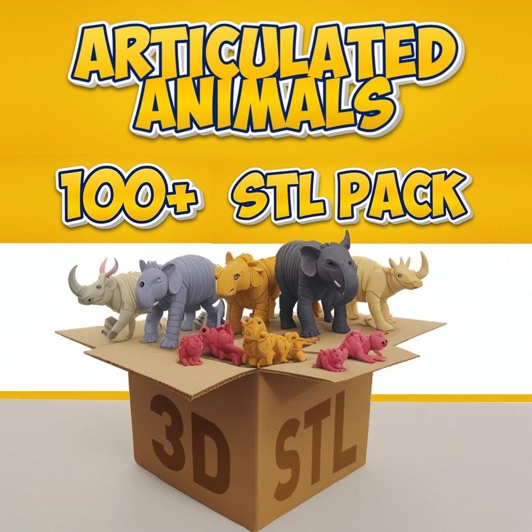 Articulated Animal Pack | STL Pack | 3D Printer Files - Etsy