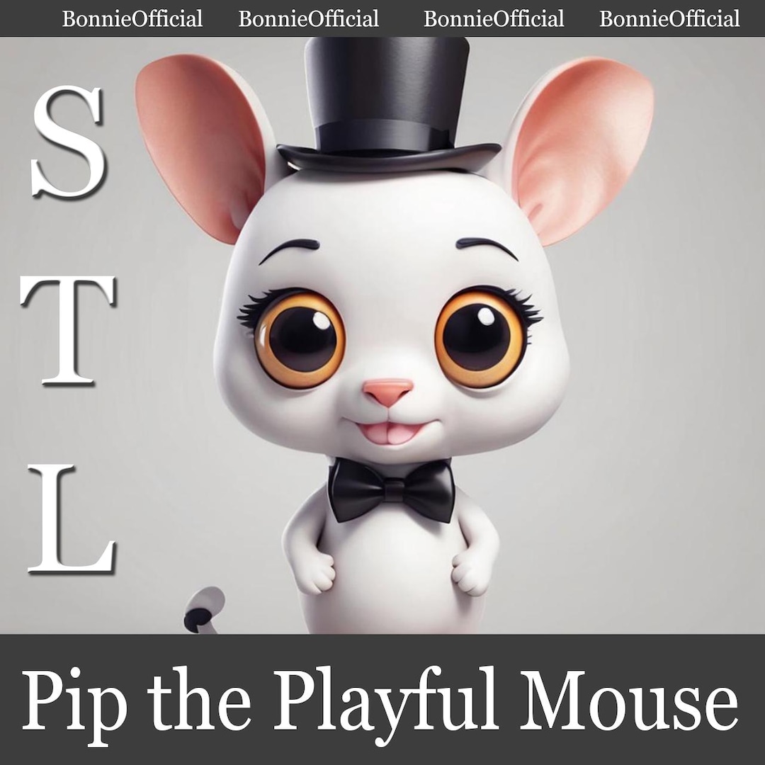 Pip the Playful Mouse - Cute Cartoon 3D Printable Mouse Figure, Funny ...