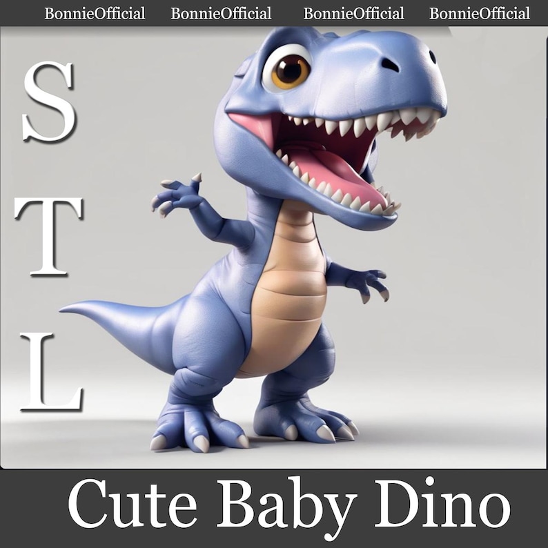 Baby T-rex STL File – Cute 3D Printable Dinosaur Model – Mini Dino Toy ...