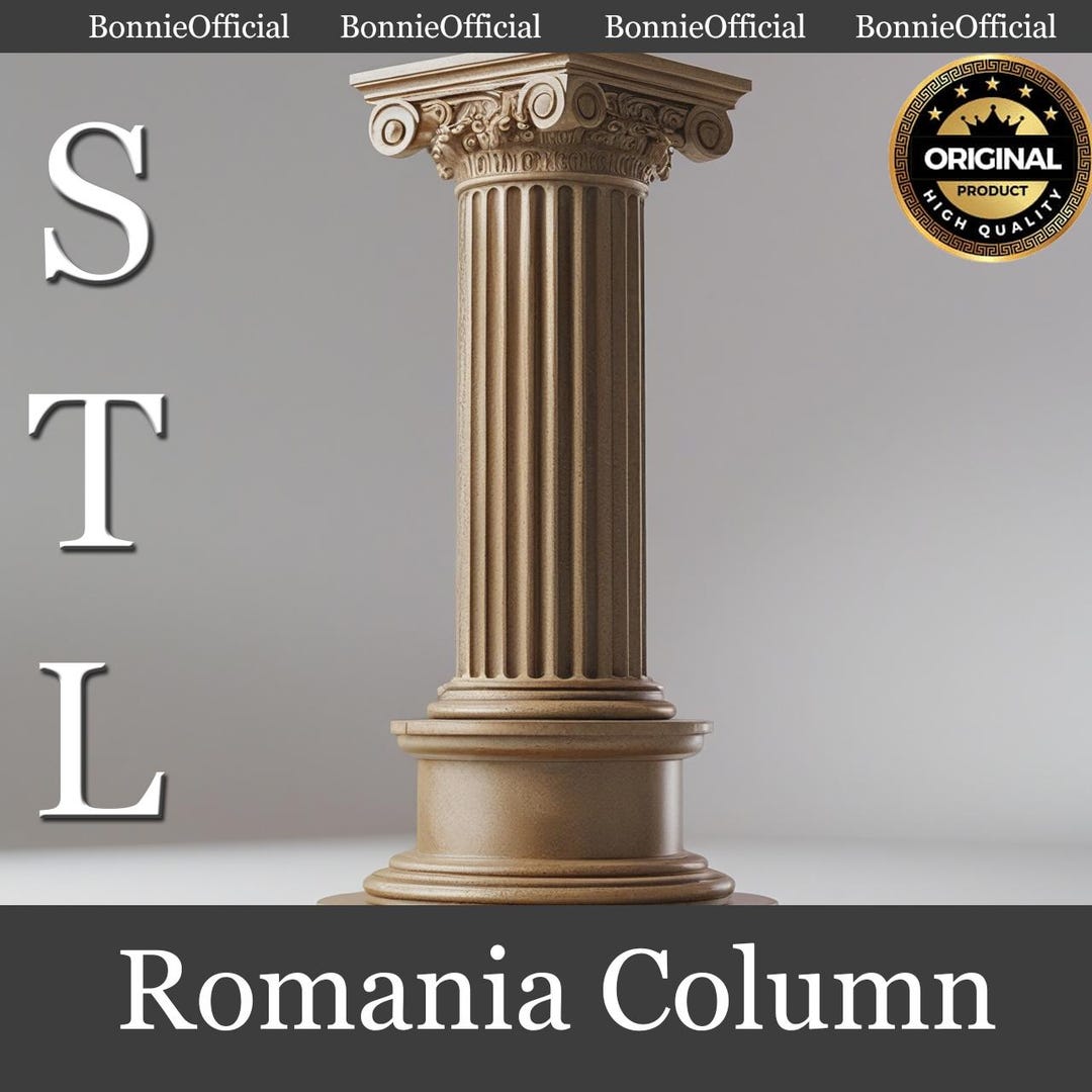 Elegant Ruined Romanian Column STL – Premium Historical Architecture ...