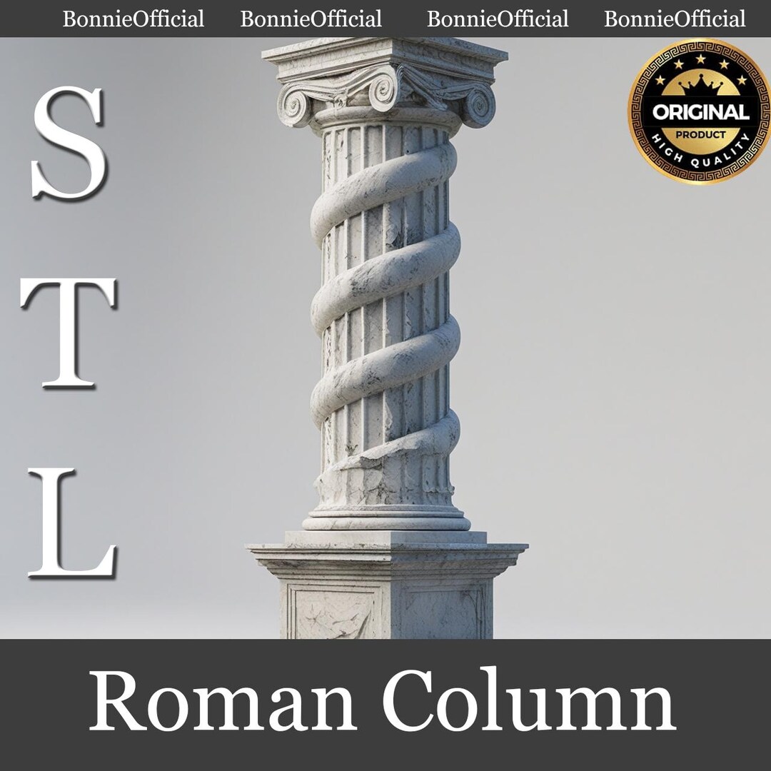 Romania Column STL File: 3D Printable Decorative Pillar - Etsy