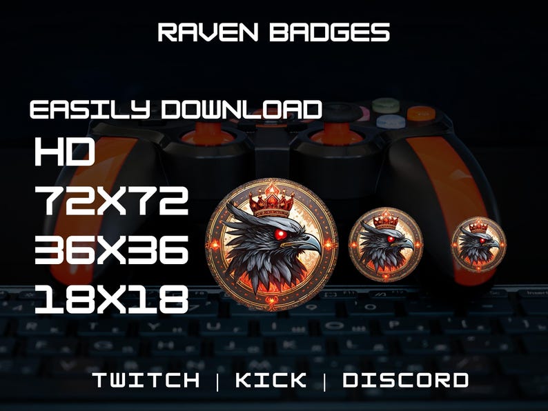 Cute Raven Sub Badges for Twitch Twitch Sub & Bit Badges Crow Sub ...