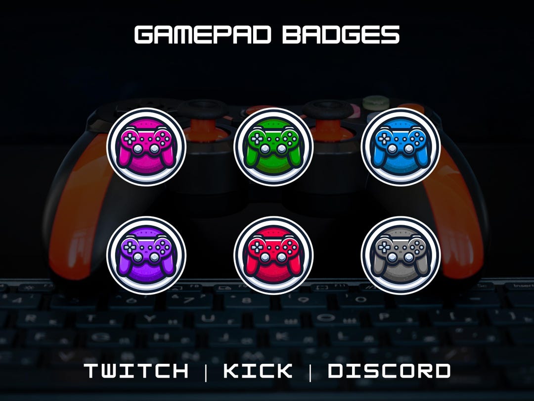 Gamepad Badges Twitch/youtube/discord Bit Badges Twitch Sub Badges ...