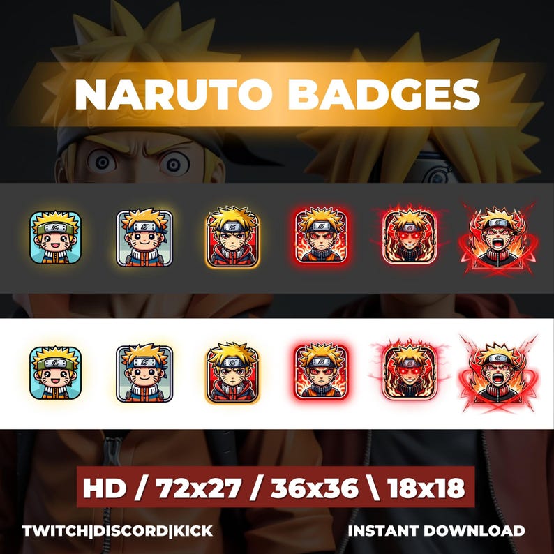Anime Badges Collection | Payment Required for Access | Premade Set for ...