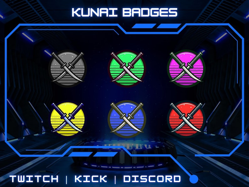 Kunai Twitch Sub Badges / Bit Badges / Sword Set / Compilation ...