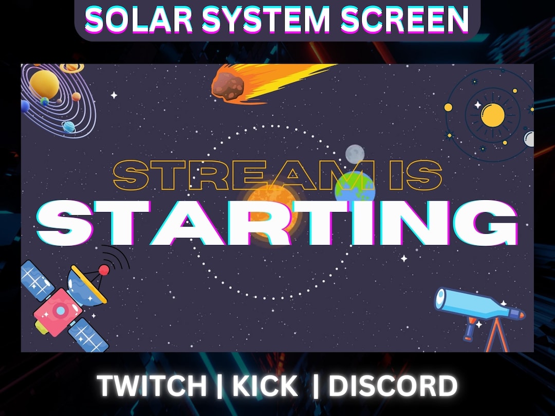 Twitch Solar System Overlay Package | Animated Galaxy Stream Overlay ...
