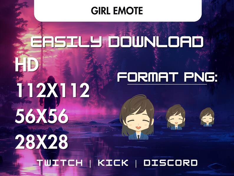 Twitch 6x Girl Sub Emotes / Static Emotes / Cheer / Cute / Streamer ...