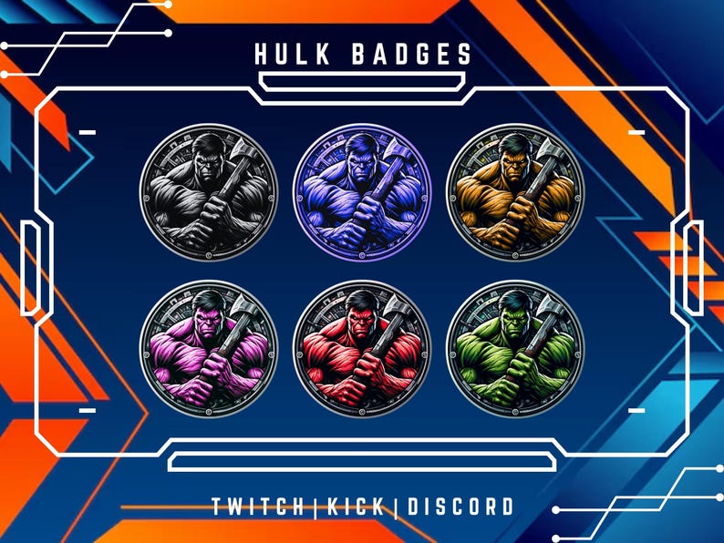 Character Sub Badges Designed for Twitch, Discord, Kick Streamers 6 Set ...