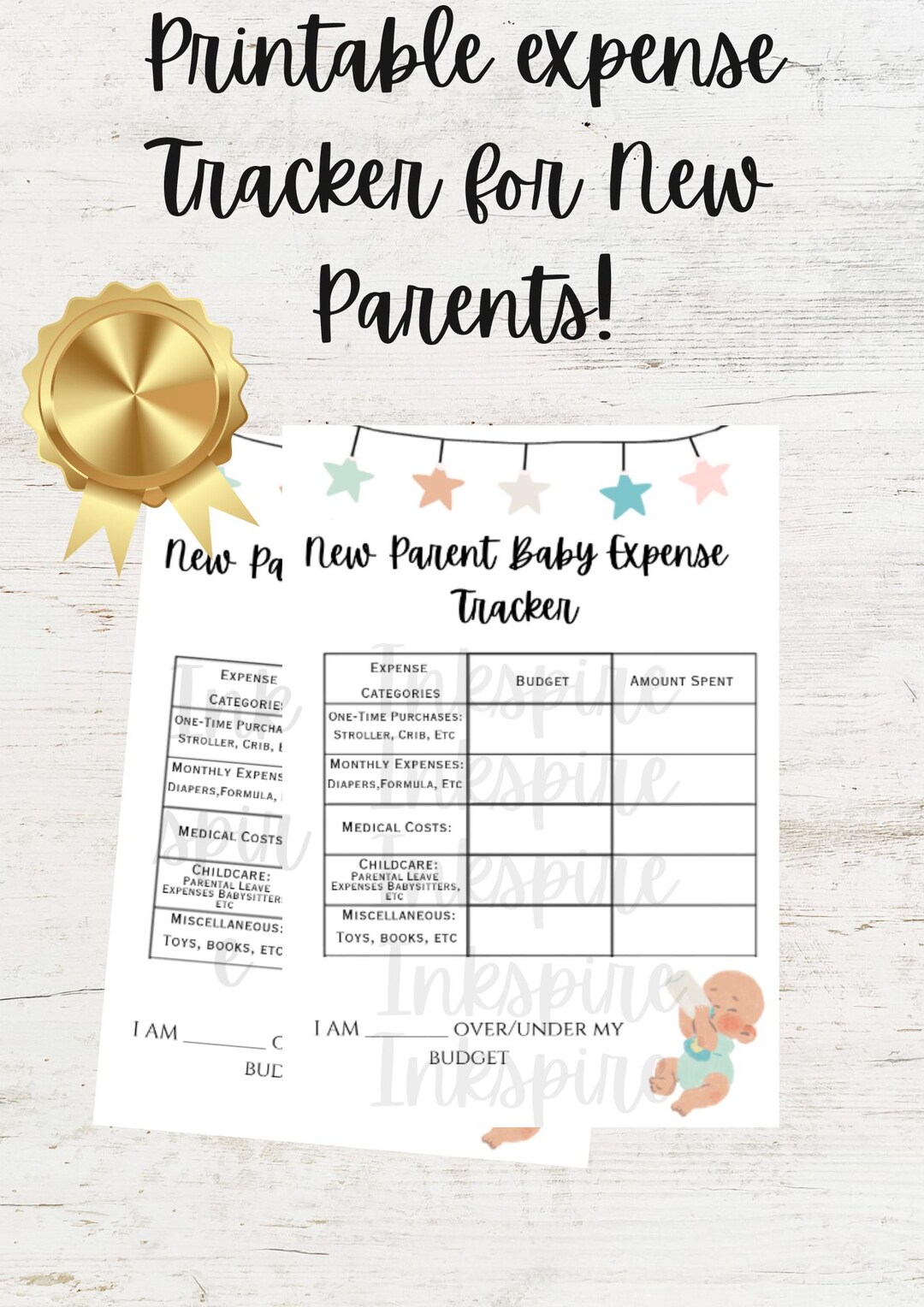 New Parent Baby Expense Tracker - A4 &A5 Unlimited Printable Baby ...
