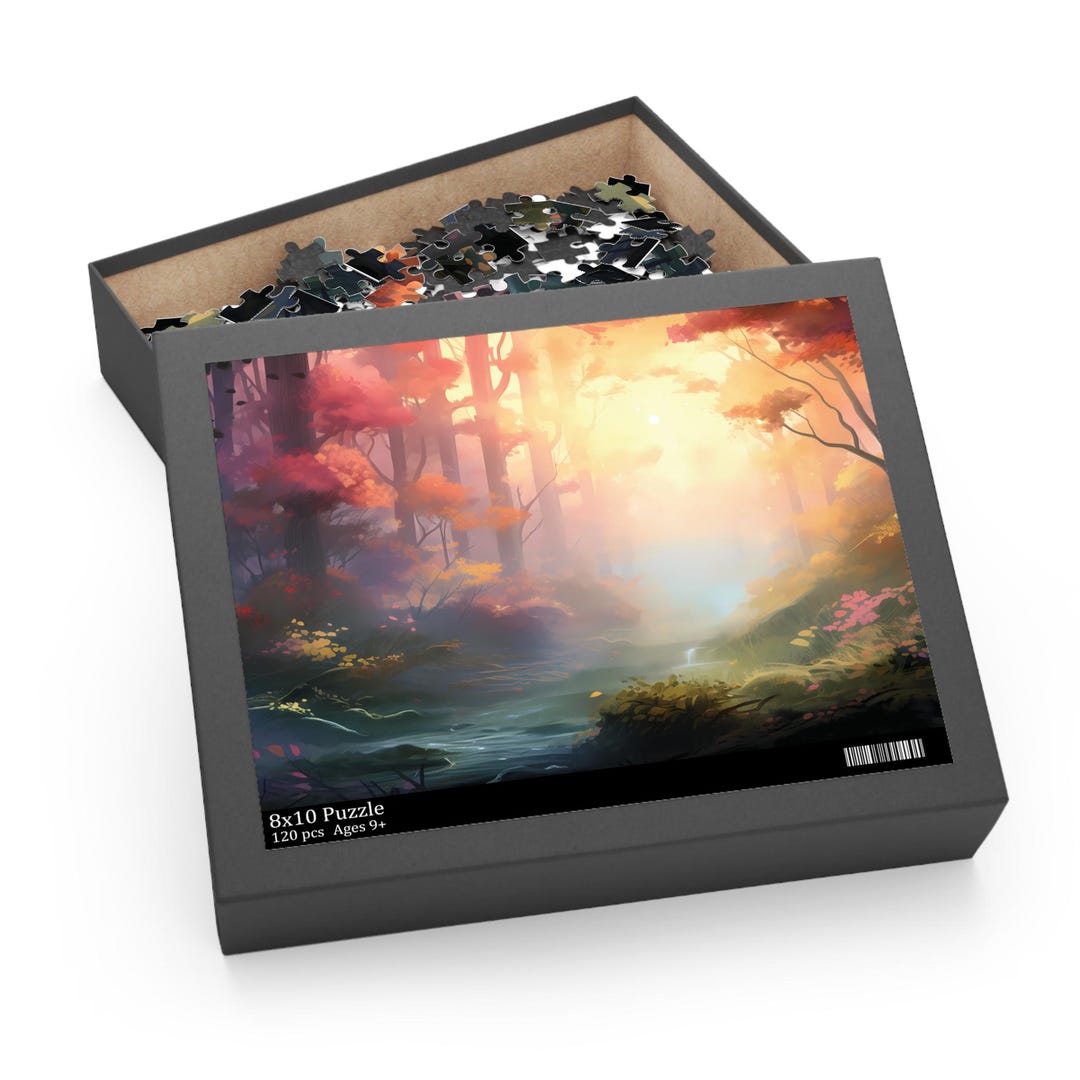 Mystical Forest Dawn Puzzle | Enchanted Woodland Jigsaw | Gift for ...