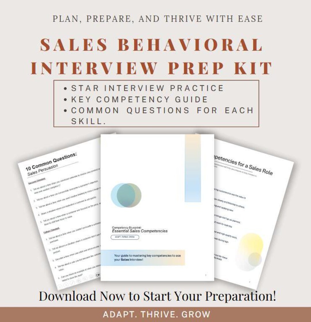 Sales Competency Interview Prep Guide With STAR Questions and Answers ...