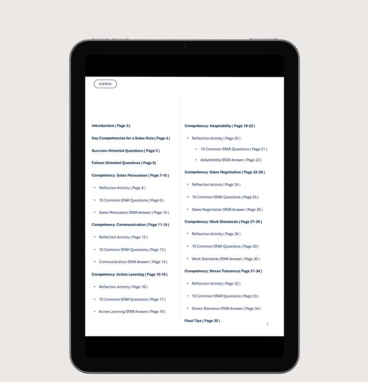 Sales Competency Interview Prep Guide With STAR Questions and Answers - Etsy