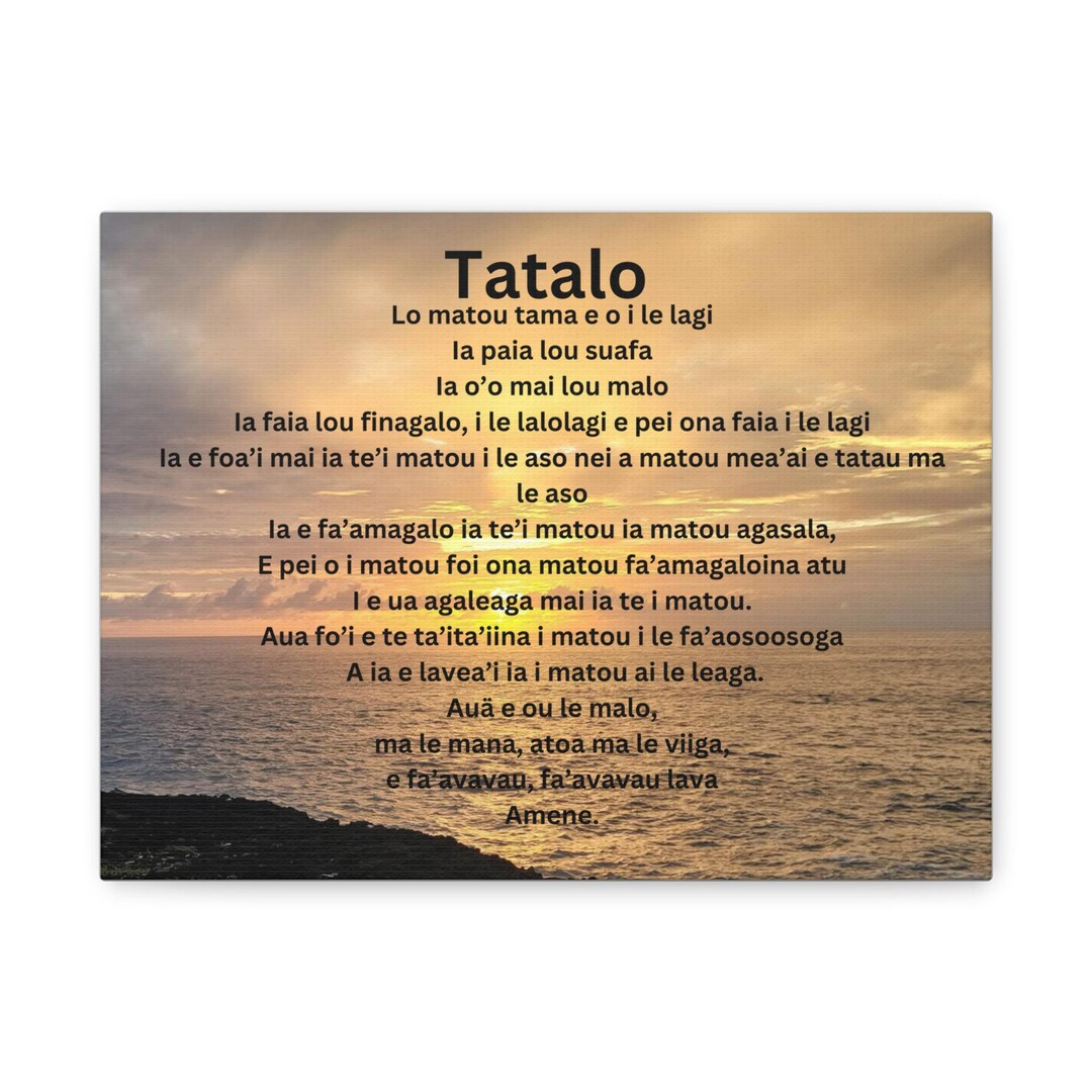 Samoan Lord's Prayer Wall Decor for Home Motivational Gift Affirmation ...