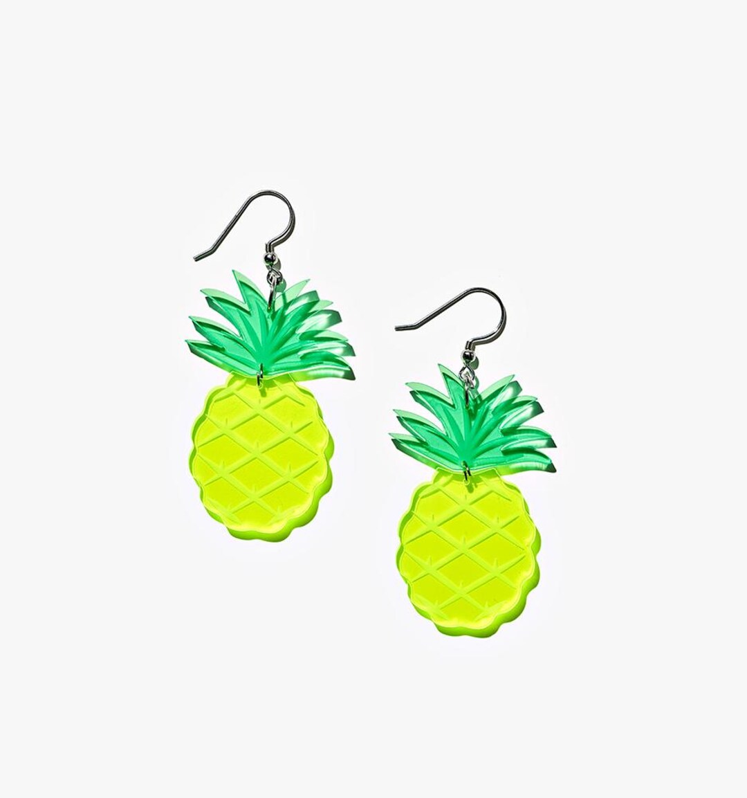 Clear Pineapple Dangle Earrings/ear Clip，ear Hook，handmade Fun Acrylic Earrings，gifts for Mom ...