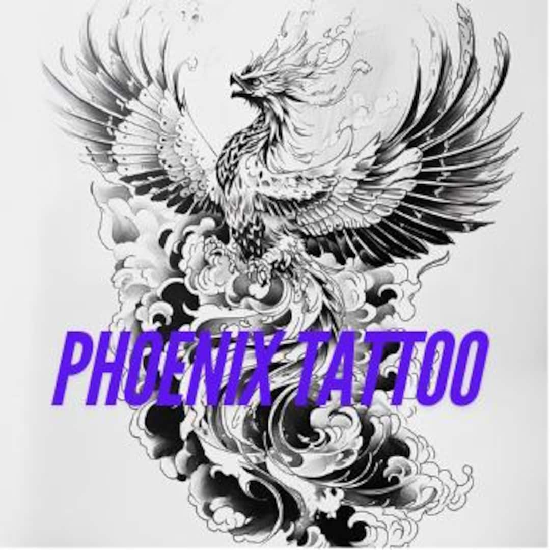 5 Phoenix Japanese-style Tattoo Patterns - Etsy