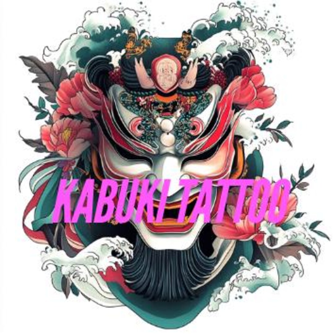 5 Kabuki Mask Japanese-style Tattoo Patterns - Etsy