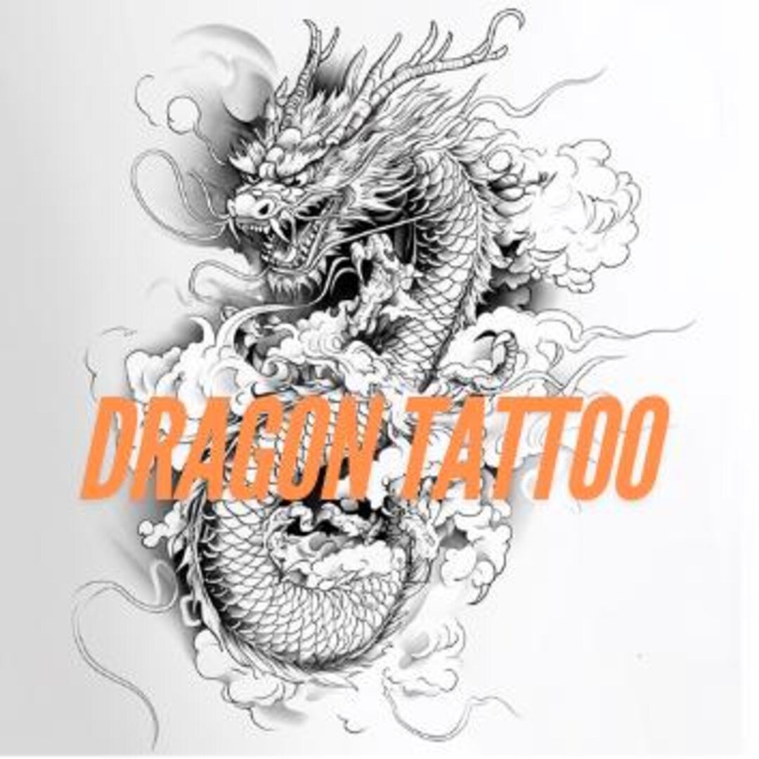 5 Dragon Tattoo Patterns - Etsy