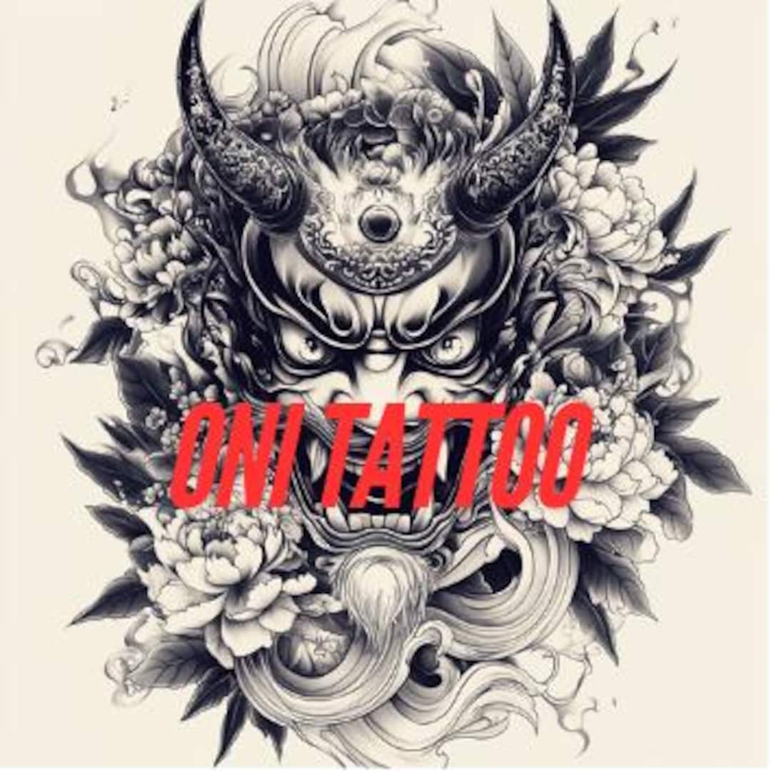 5 Japanese Oni Tattoo Patterns - Etsy