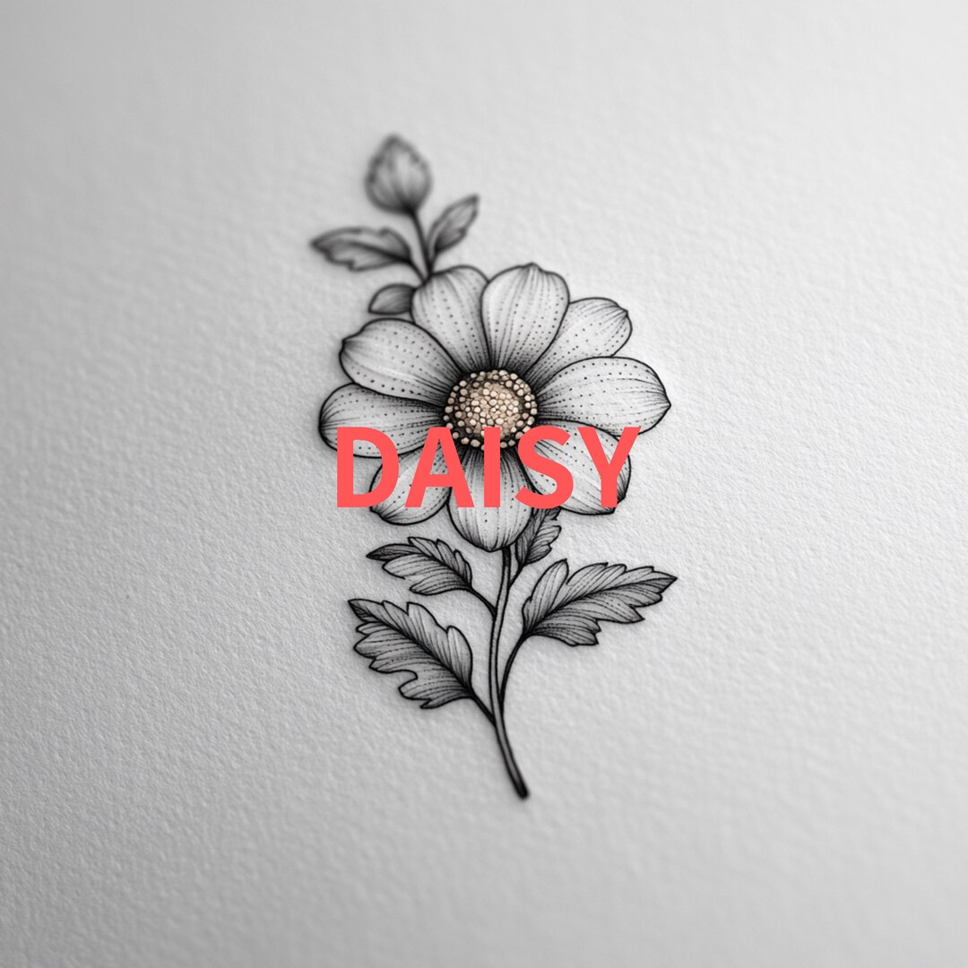 5 DAISY TATTOO PATTERNS - Etsy