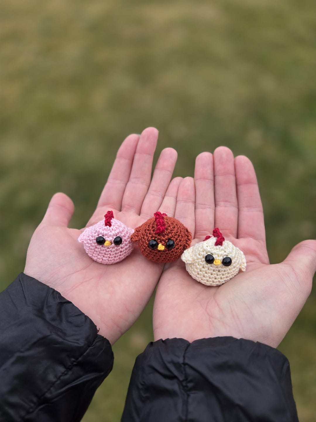 Miniature Crocheted Chickens - Etsy