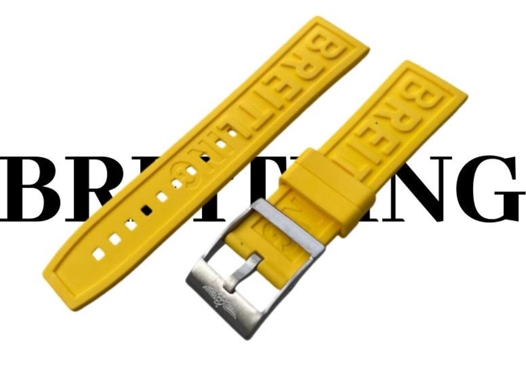 22mm/24mm Breitling Rubber Strap Fit Breitling Silicone Watch With ...