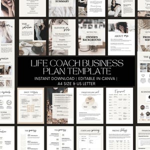 Life Coach Business Plan Template for Customizable Business Planning ...
