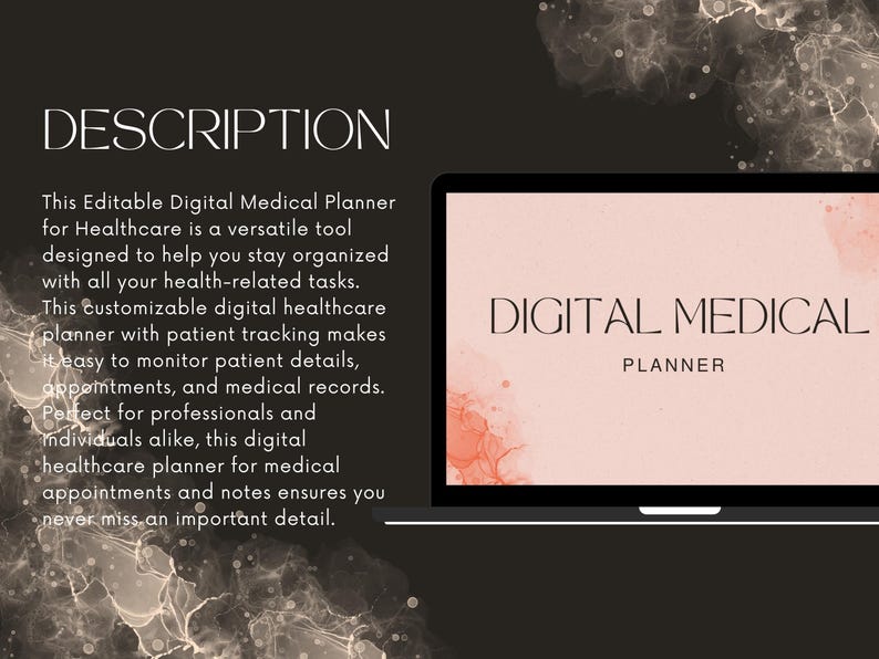 Editable Digital Medical Planner for Healthcare With Patient Tracking ...