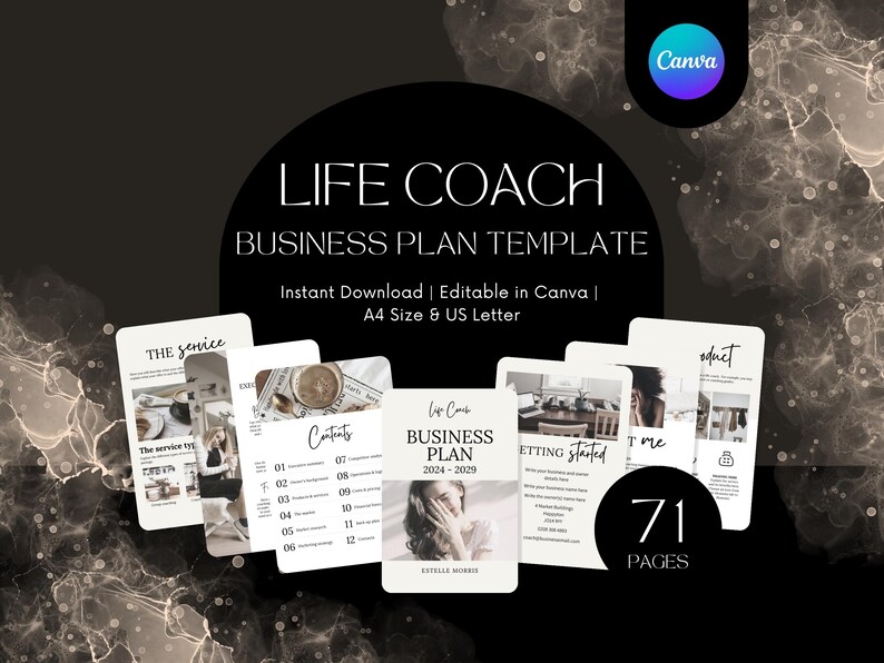 Life Coach Business Plan Template for Customizable Business Planning ...