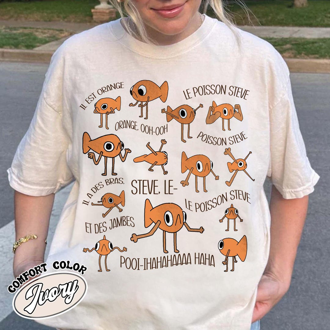 Le Poisson Steve Shirt,il Est Orange Steve Shirt,funny Le Poisson Steve Shirt,funny Meme T Shirt ...
