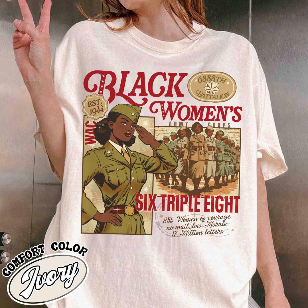 6888th Shirt,six Triple Eight Shirt,black Women's Army Corps,wac Shirt ...