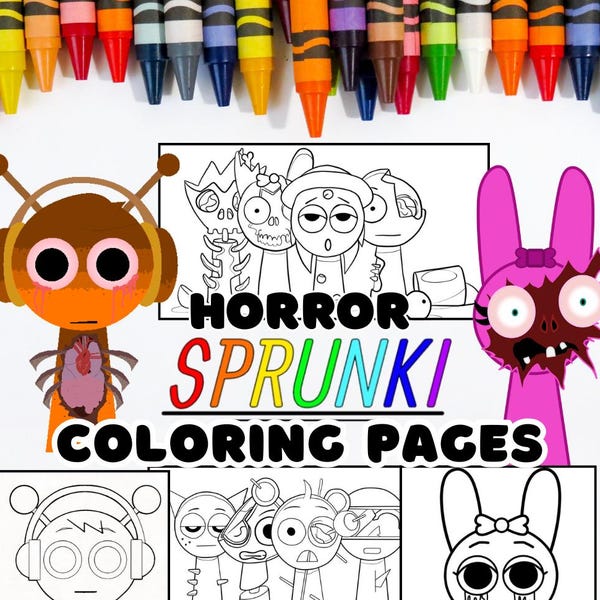Sprunki Coloring Pages - Etsy