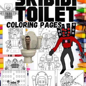 Kids Coloring Pages Coloring Pages for Kids 40 Pages Skibidi Toilet ...