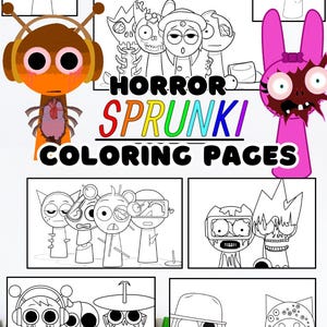 Scary Kids Coloring Pages Sprunki Horror Coloring Pages 54 Pages ...