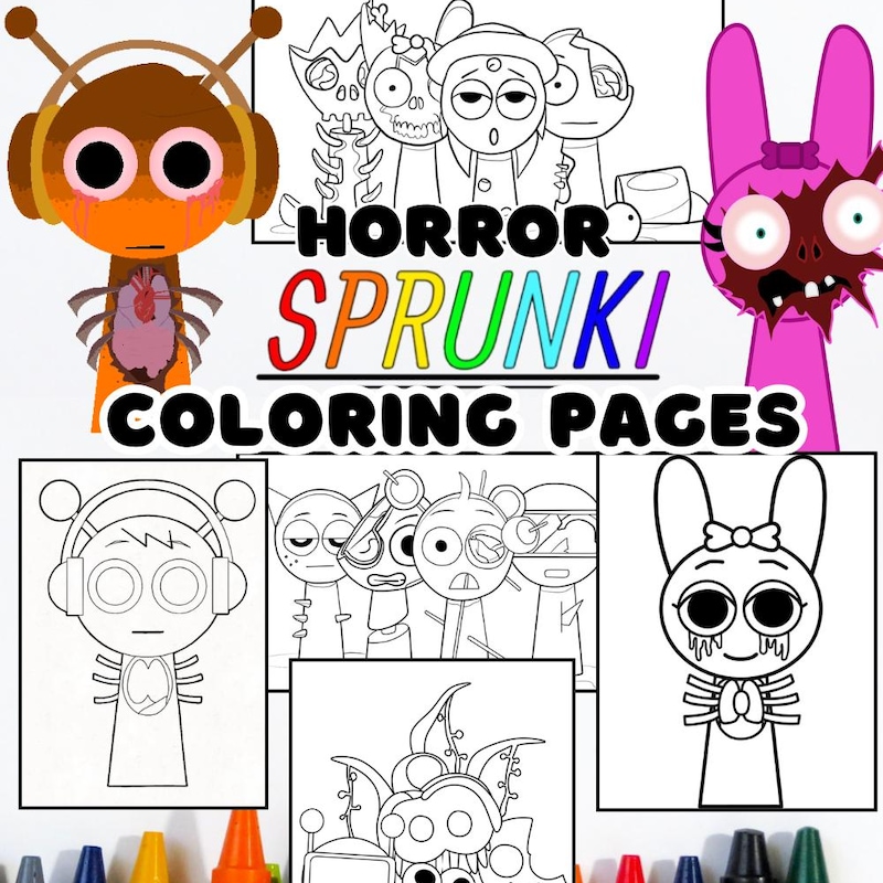 Sprunki Coloring Pages - Etsy