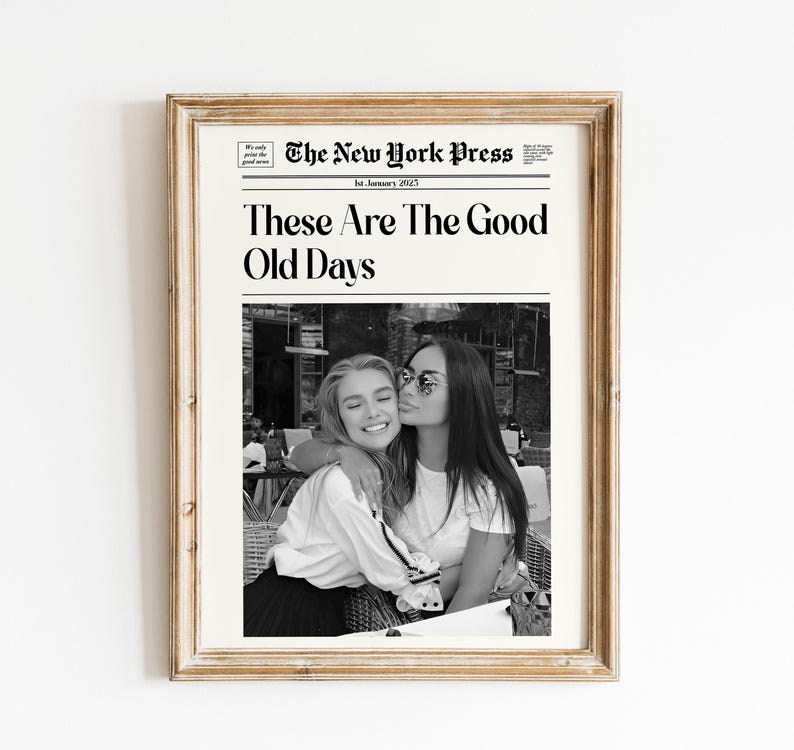 Good Old Days Custom Newspaper Print, Personalized College Dorm ...