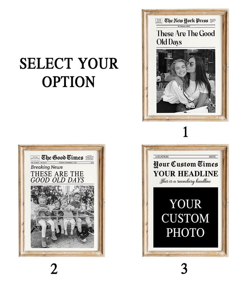 Good Old Days Custom Newspaper Print, Personalized College Dorm ...
